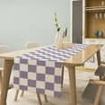 Checkered Table Runner Lavender Purple Cute Retro Checkboard Vintage ...