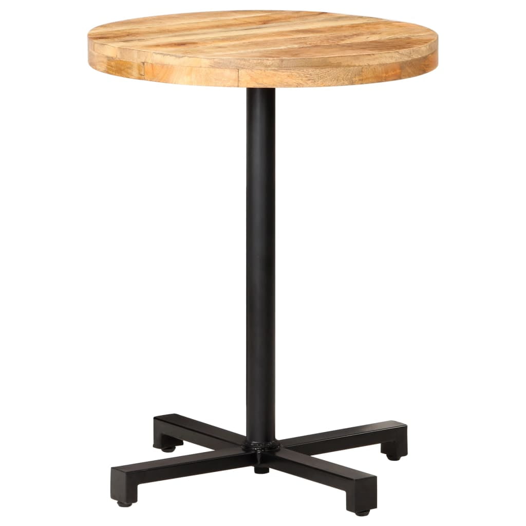 vidaXL Bistro Table Round Ø23.6"x29.5" Rough Mango Wood - Walmart.com