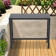 "Outdoor High Dining Counter Bar Table, Adjustable 47"" Rectangle for ...