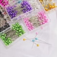 1200PCS Sewing Pins for Fabric, Straight Pins with Pearlized Ball Heads ...