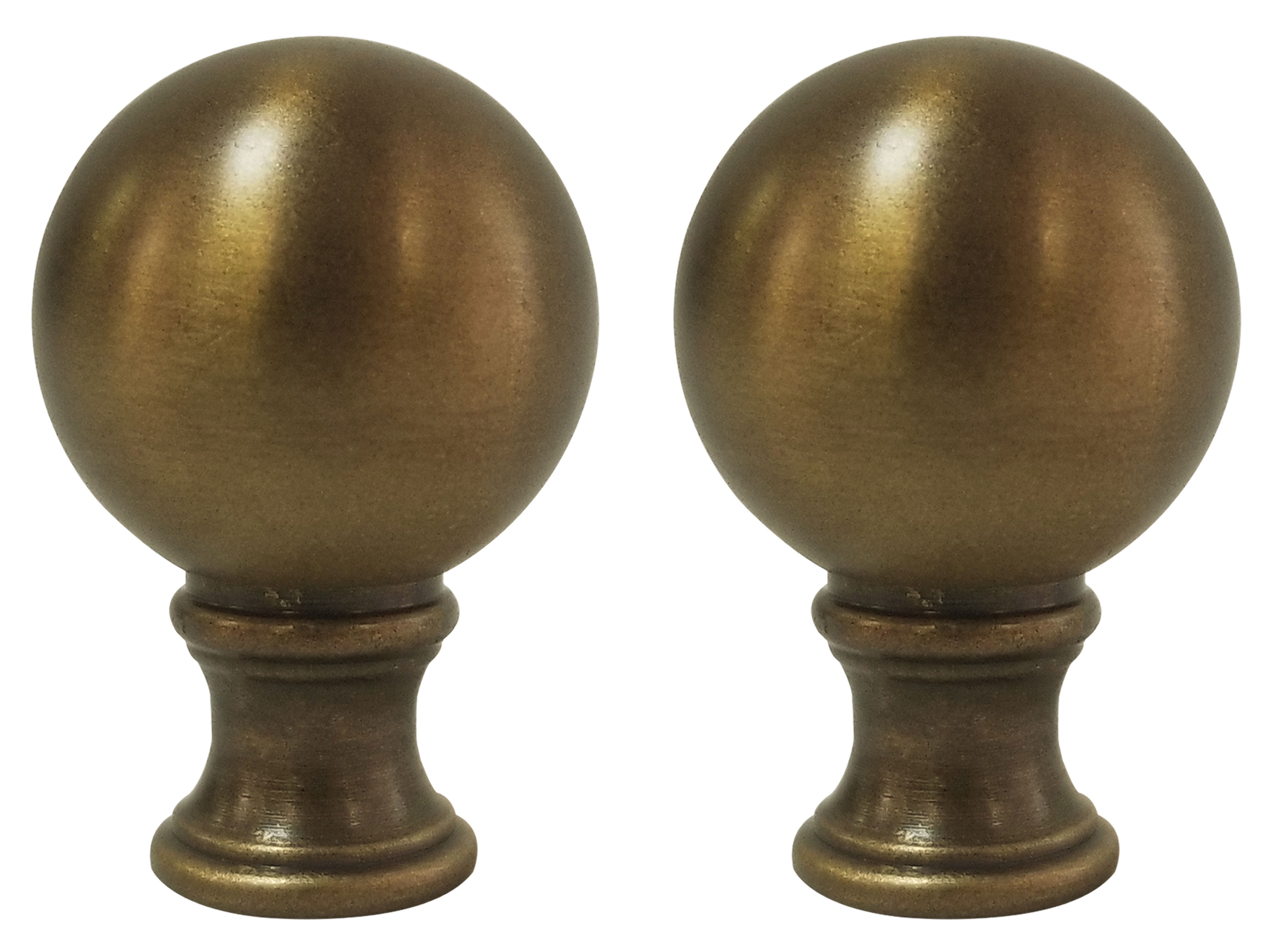 Royal Designs, Inc. Small Ball Lamp Finial for Lamp Shade, F-107AB-2 ...