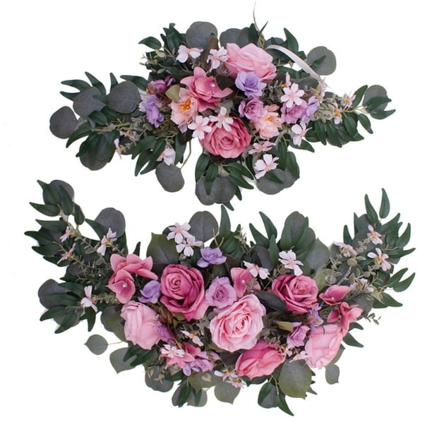 Silk Artificial Flower Swag Set Decorative Floral Swag Wedding Arch ...