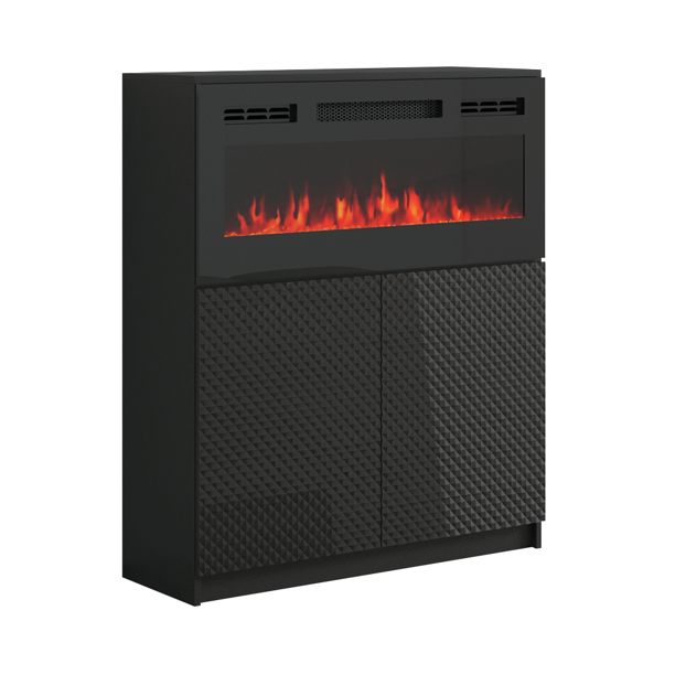 Carla 01 BL-EF Electric Fireplace Sideboard - Walmart.com