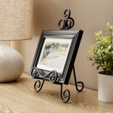 9" Black Iron Display Stand TGMF9IN Nightstand - Walmart.com