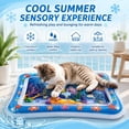 Cat Cooling Mat - Inflatable Water Sensory Play Mat with Pump ...