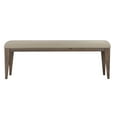 Cortesi Home Leno Linen Grey Wood Dining Bench - Walmart.com