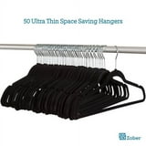 Zober Velvet Ultra Slim Non Slip Shirt Hangers, 50 Pack, Ebony ...