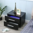 Wuzstar Modern High Gloss Nightstand Remote Control 2 Drawers Bedside ...