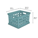 Sterilite Plastic Storage Cube / File Crate, Aqua Haze, Back to College ...