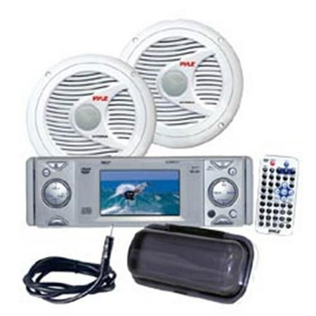 In-Dash Marine CD-MP3 Player with Full Face Detachable Panel | Walmart ...