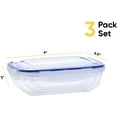 Superio Rectangular Thin Sealed Containers 3-Pack - Walmart.com