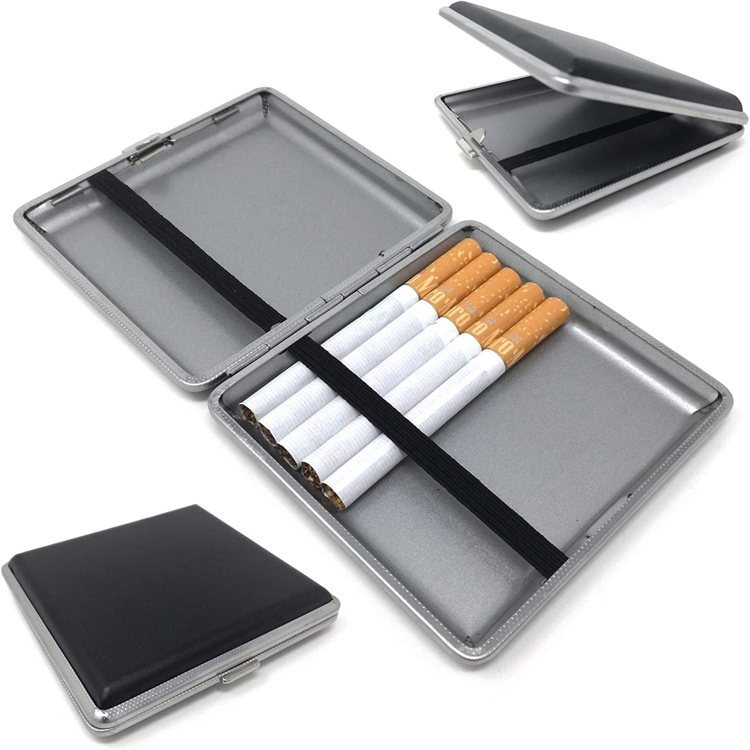 Compact leather cigarette case for 20 filter cigarettes Black - Walmart.ca