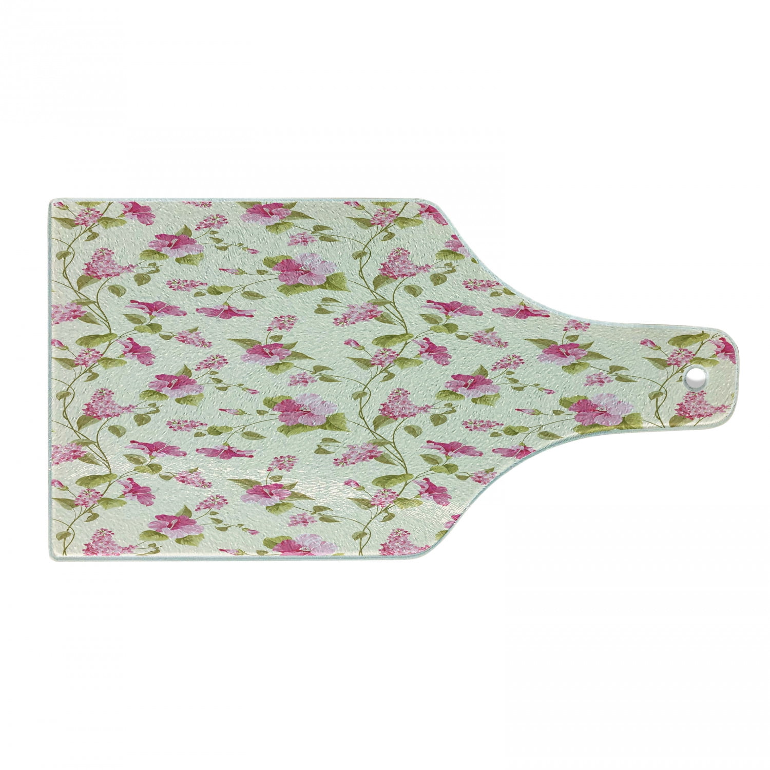 Floral Cutting Board, Pattern of Blossoming Romantic Flowers with ...