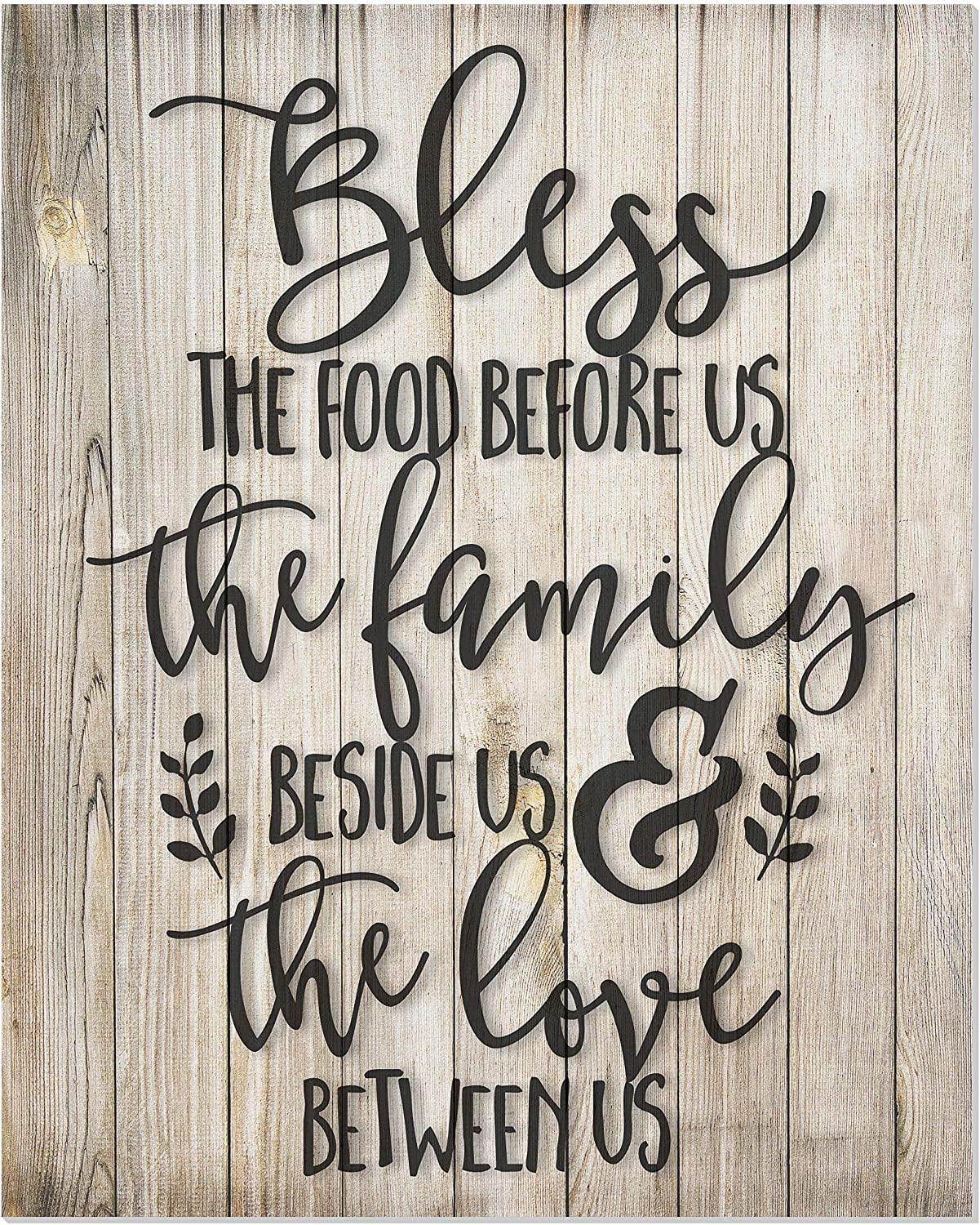 Bless The Food Before Us Rustic Wood Wall Sign 12x15 - Walmart.com