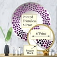 Designart "Foliage with Minimalist Violet Veins II" Leaves Polka Dot ...