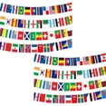 2 Pack 48 Country String Flag Bunting – Double Sided Fabric World Flags ...