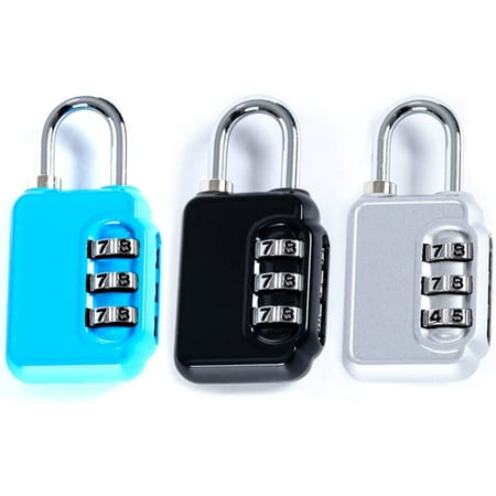 EXPLOSIVE 3 Pack Waterproof Combination Padlock with 3 Digit Code ...