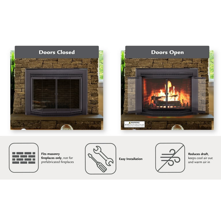 Pleasant Hearth Gavin Traditional Bay Window Doors Pleasant Hearth ...
