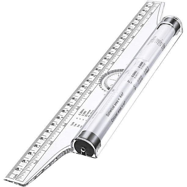 Plastic Measuring Rolling Ruler, Drawing Roller Ruler, Parallel Ruler ...
