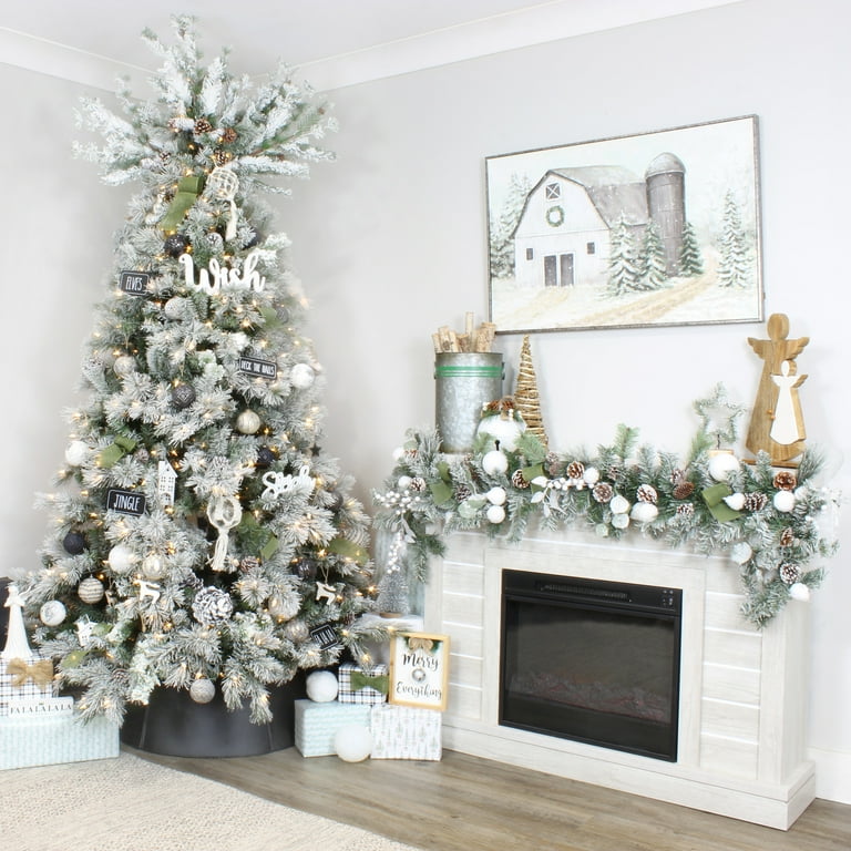 Rustic White Christmas Tree