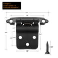 3/8 inch Inset 60 Cabinet Door Hinges Hardware - Walmart.com