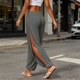 Bloomae High Slit Harem Pants Women Hippie Pilates Dance Harem Trousers ...
