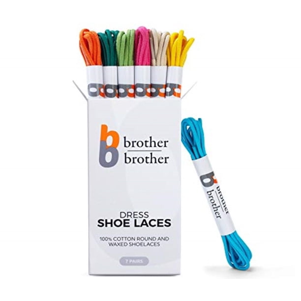 BB BROTHER BROTHER Colored Oxford Shoe Laces (7 Pairs) 100% Cotton ...