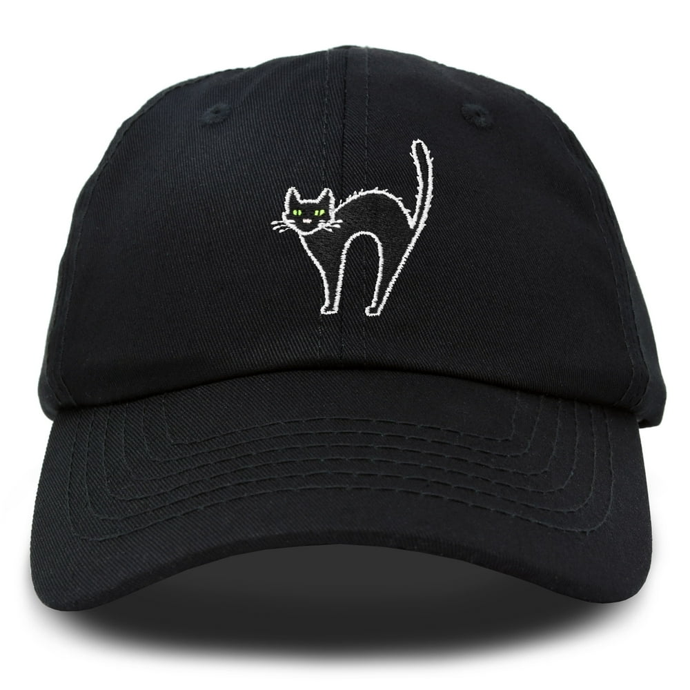 DALIX Black Cat Hat Womens Halloween Baseball Cap in Black - Walmart ...