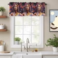 Black Woman Valances for Windows Colorful Abstract African American Rod ...
