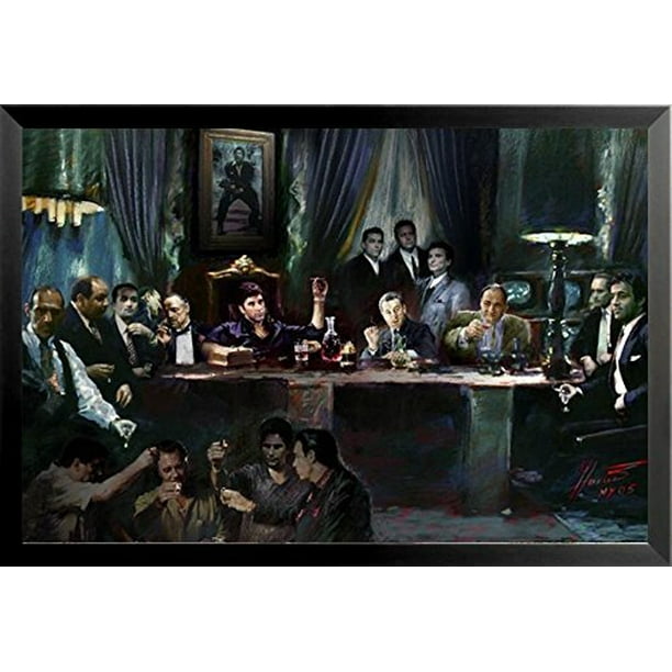 buyartforless Framed Gangster Last Supper by Ylli Haruni 36x24 Art ...
