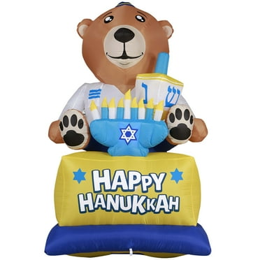 Jumbo 11' ft Hanukkah Inflatable Yard Decoration Lighted Chanukah ...