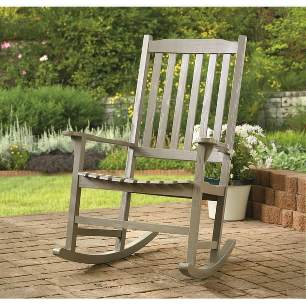 CASTLECREEK Oversized Wooden Rocking Chair, Camping Rustic Wood Rocker ...