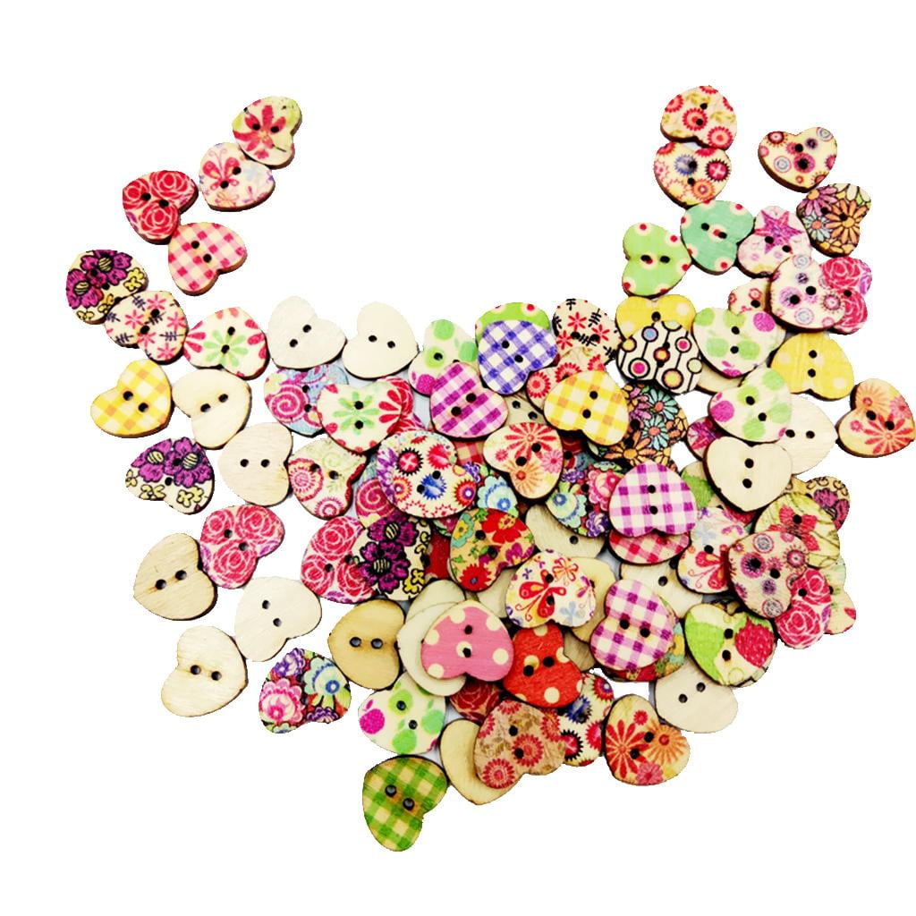 Papercraft Scrap Booking Decorative Fun Buttons Embellishments. Wooden ...