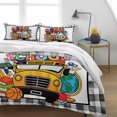Back to School Bus Book Globe Soft Breathable Bedding Set with Pillow ...