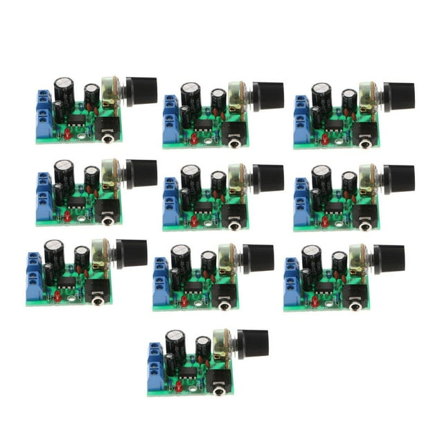 10 Uds 3-12V LM386 Mini licencia amplificadora DC módulo amplificador AMP para DIY sistema de ...