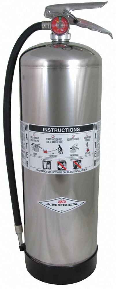 AMEREX 240 Fire Extinguisher, 2A, Water, 2.5 gal - Walmart.com