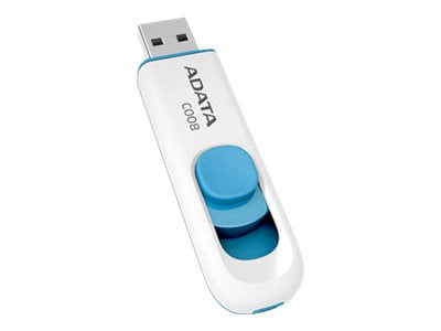 ADATA Classic Series C008 - USB flash drive - 8 GB - USB 2.0 - white ...