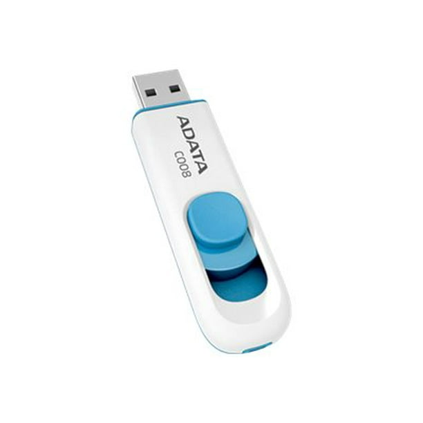 ADATA Classic Series C008 - USB flash drive - 8 GB - USB 2.0 - white, blue - Walmart.com