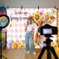 Cows Photography Backdrop 7x5FT, Watercolor Spring Yellow Purple Pink ...