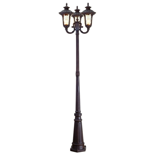 Livex Lighting Oxford 3 Light Outdoor 3 Head Post - Walmart.com