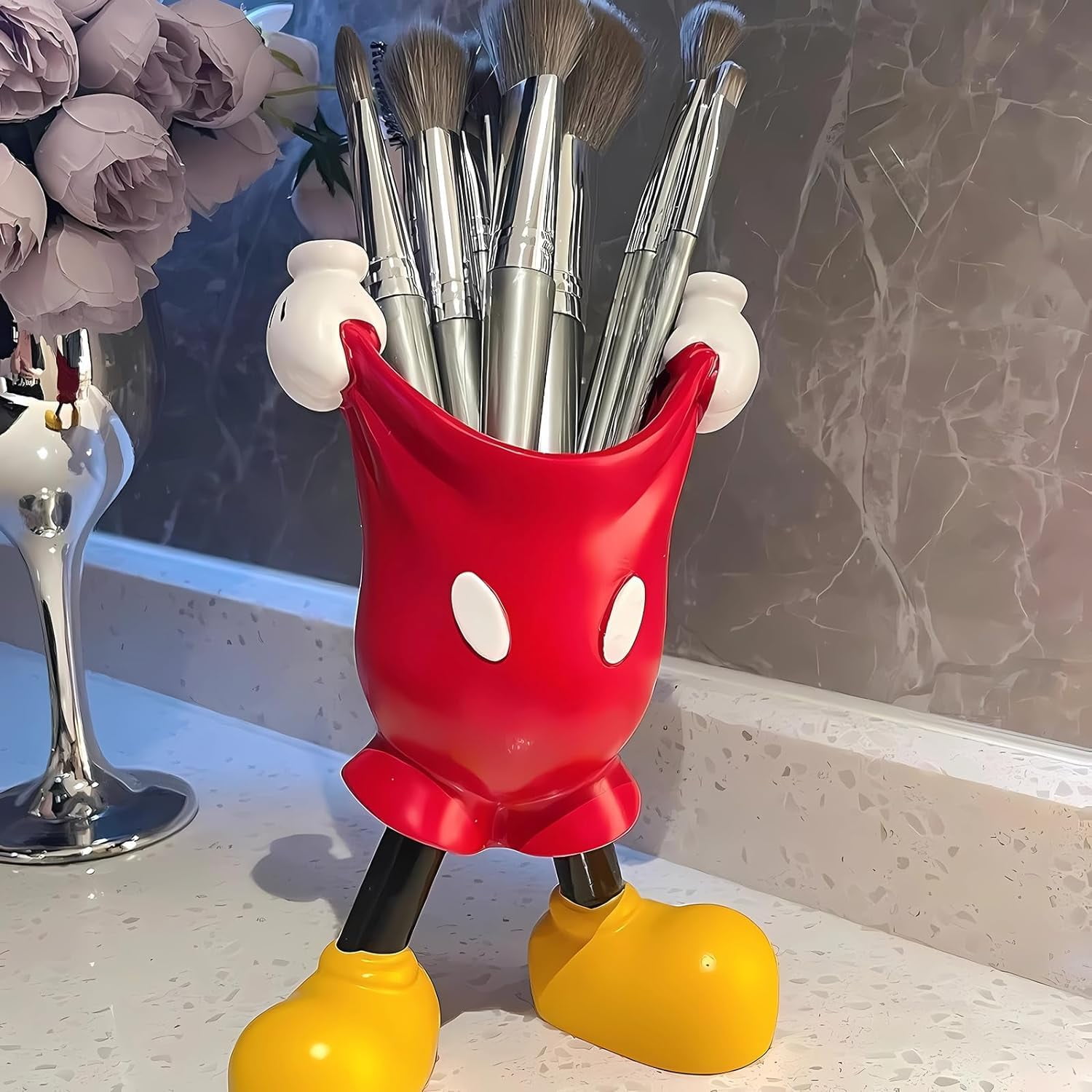 Soporte para brochas de maquillaje Hannahcos Cartoon Star Resin ...