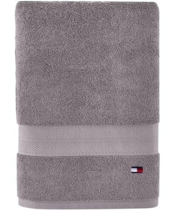 Tommy Hilfiger Modern American Solid Hand Towel 16 X 26 Inches 100 Cotton 574 GSM Steel Grey Walmart