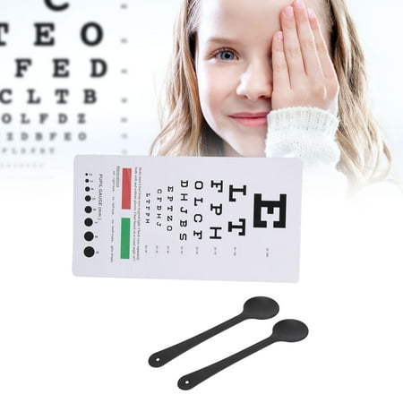 Eye Pocket Eye Chart With 2pcs Occluder Double Sided Vision Eye Test ...