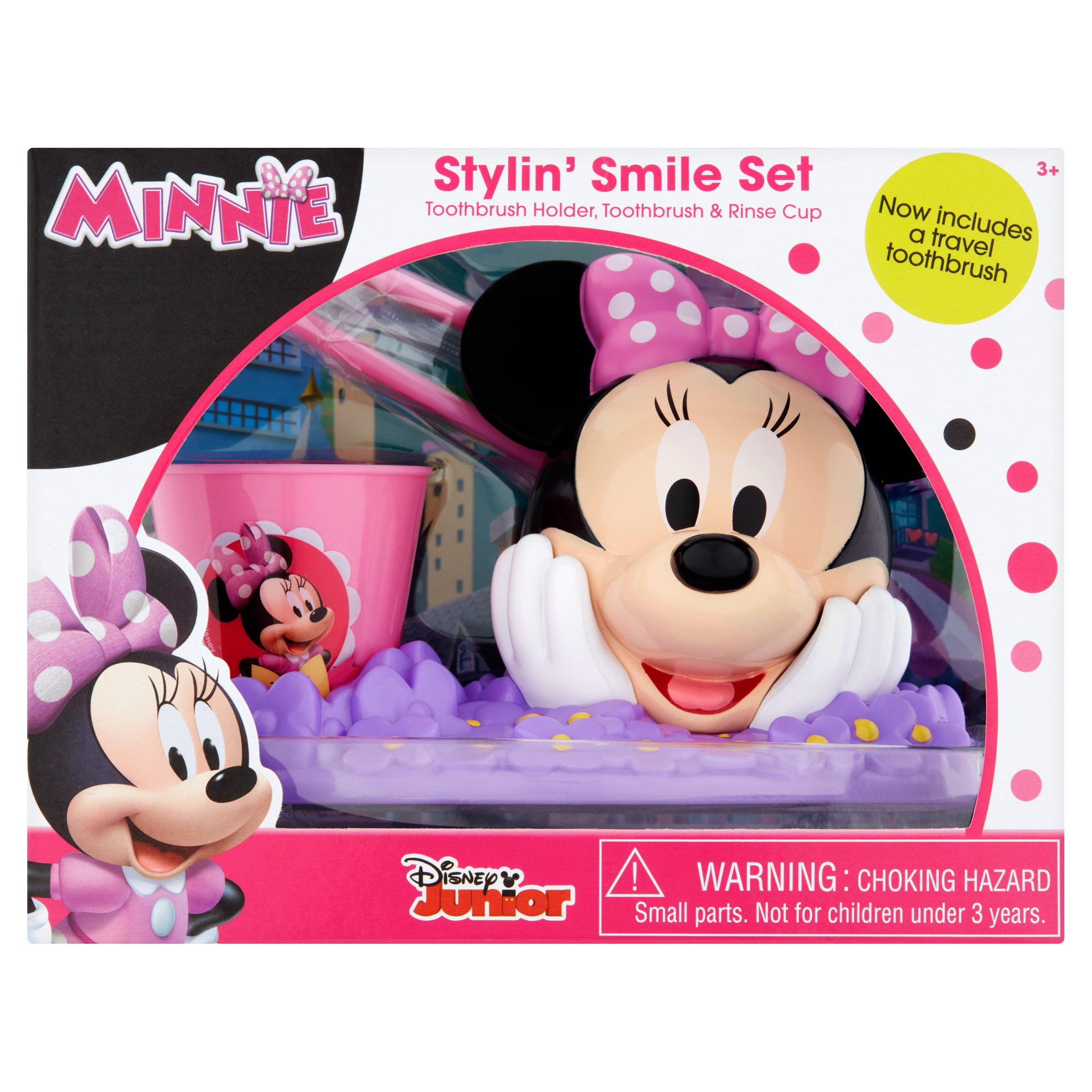 Disney Junior Minnie Toothbrush, Toothbrush Holder, Rinse Cup Gift Set ...