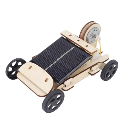 LAFGUR Wooden Solar Power Car,Wooden Solar Car DIY Relief Pressure ...
