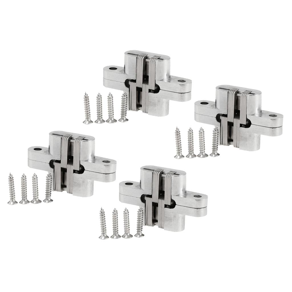 4Pcs Hinge Stainless Steel Folding Door Cross Hinges, Concealed 10Kg ...