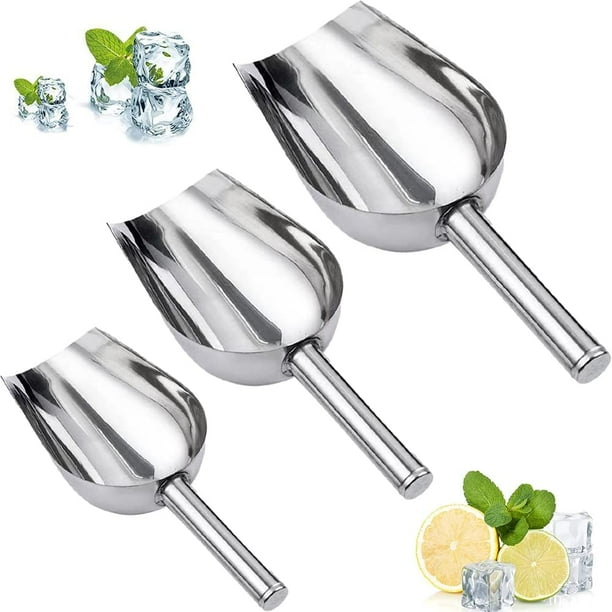 3 stainless steel ice cream scoops, flour scoop, food scoop, multi ...