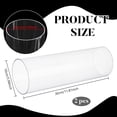 2Pcs Transparent Acrylic Pipe Rigid Round Tube Clear 300x100mm Inner ...