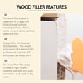 2 Pcs Wood Filler, Multi-Purpose Wood Repair Compound for Cracks, Gaps ...
