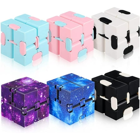 6 Pieces Infinity Cube Fidget Toy Mini Infinity Cube for Stress and ...